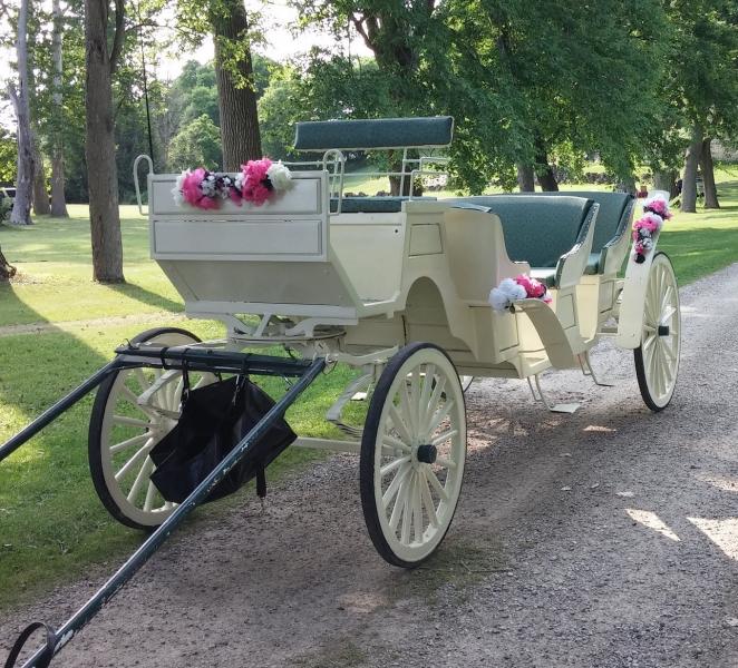 Vis-a-vis Limousine Carriage Ivory | Willow Wind Carriage & Limousine ...